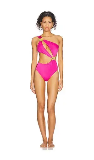 CIN CIN Orbit Orchid Cut Out One-piece Swimsuit - Fuchsia