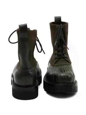PARACIA B-type 02 Lace-up Leather Suede Boots
