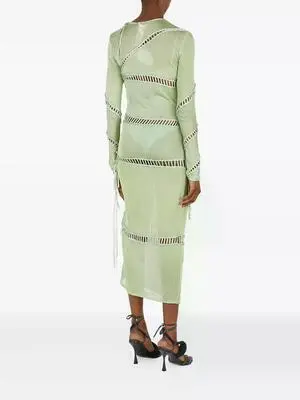 ISA BOULDER Braided-panel Midi Dress