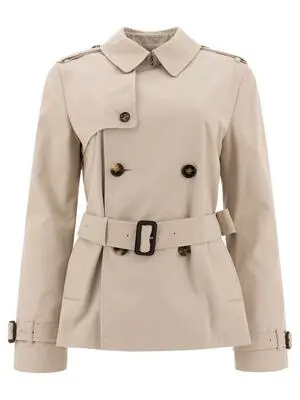Burberry Cotton-Blend Trench Jacket - Brown