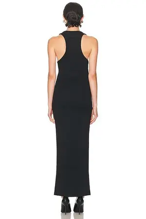 JEAN PAUL GAULTIER Ribbed Jersey Maxi Dress