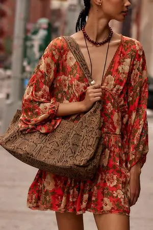 Free People Slouchy Tote Bag - Snake