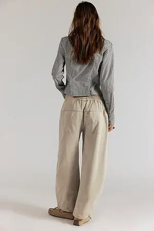 Free People Lex Barrel Pants - Pumice Stone