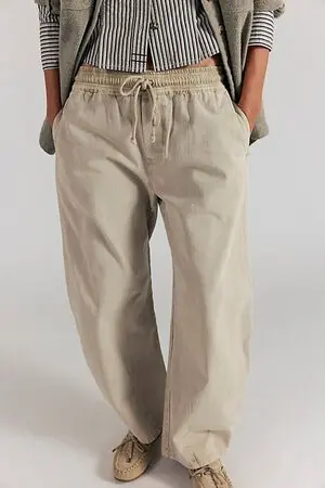 Free People Lex Barrel Pants - Pumice Stone