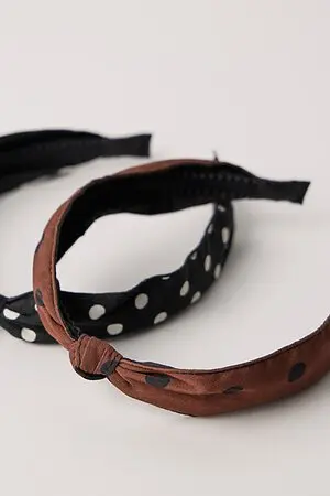 FICCARE Polka Dot Headband - Black/white