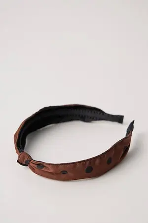 FICCARE Polka Dot Headband - Brown/black