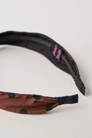 FICCARE Polka Dot Headband - Brown/black