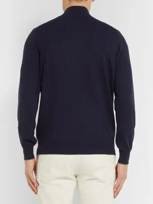 Brunello Cucinelli Cashmere Half-zip Sweater - Blue
