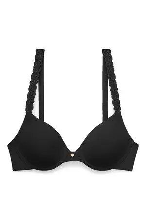 Natori Pure Luxe Custom Coverage Contour Underwire Bra - Black