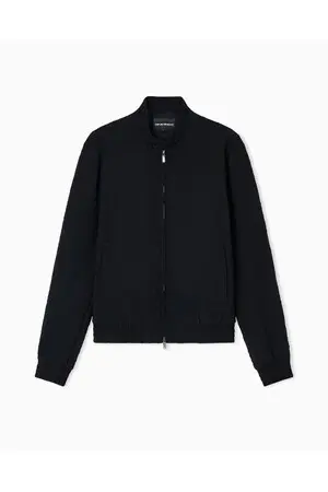 Emporio Armani Technical Seersucker Blouson - Black