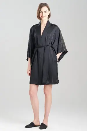 Natori Sheer Stripe Jacquard Wrap