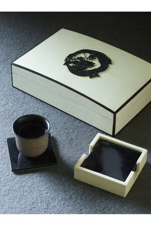 Natori Shagreen Coaster Set