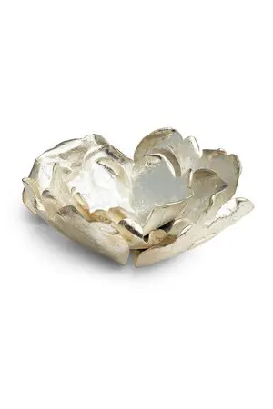 Natori Samar Plated Candle Holder - Silver