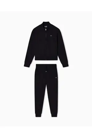 EA7 Stretch-cotton Tracksuit - Black