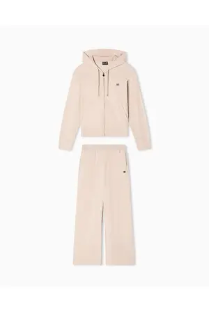 EA7 Stretch-cotton Tracksuit - Brown / Neutral
