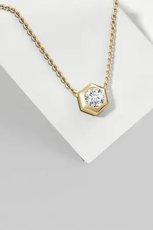 Natori Indochine 14k Yellow Diamond Solitaire Necklace - Gold