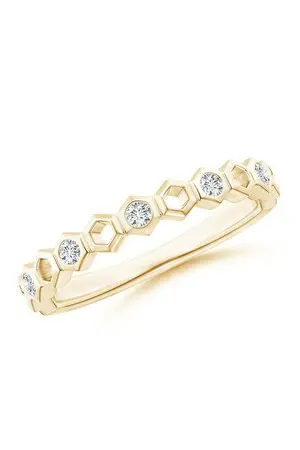 Natori Indochine 14k Yellow Hexagon Diamond Ring