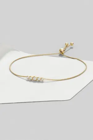 Natori Indochine 14k Tapering Hexagon Diamond Bar Bracelet - Gold