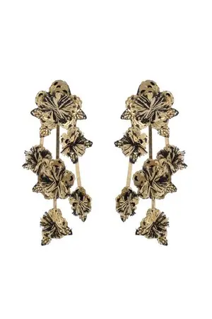Natori Floral Clip Earrings - Gold