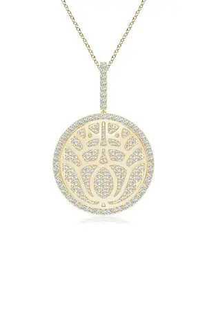 Natori Kamon 14k Overlapping Diamond Pendant Necklace