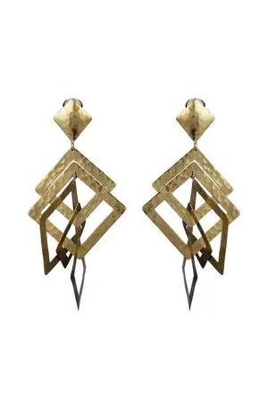 NATORI Buffed Brass Clip Earrings