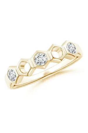 Natori Indochine 14k Hexagon Alternating Diamond Ring