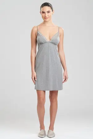 Natori Feathers Essentials Lace Chemise - Gray