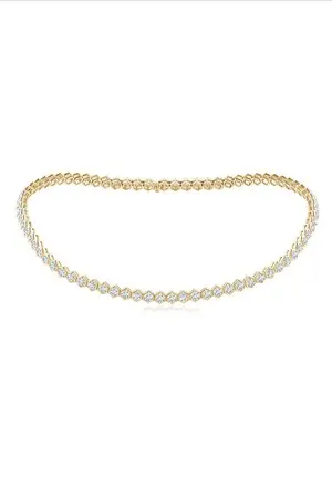 Natori Indochine Diamond Tennis Choker Necklace - Gold