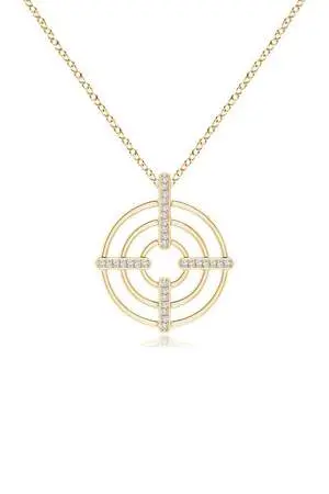 Natori Infinity Concentric Circle 14k Diamond Pendant Necklace - Gold