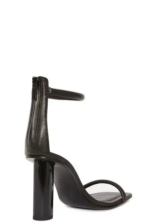 Natori Glow Nappa Leather Block Heel Sandal - Black