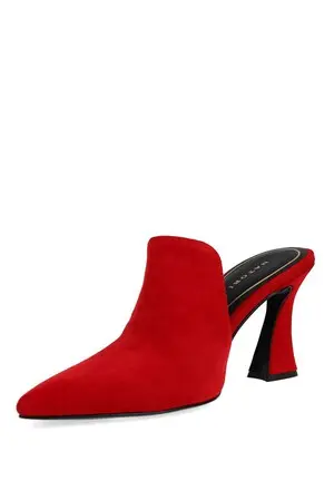 Natori Minh Suede Heel Mule - Red