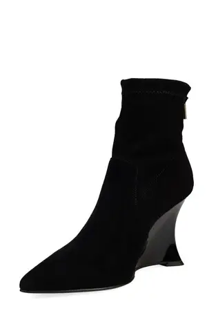Natori Neko Suede Wedge Ankle Boots
