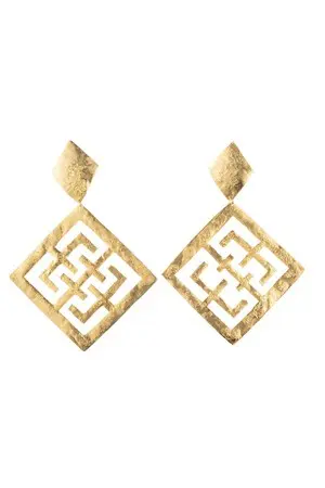 Natori Plated Brass Infinity Clip On Earrings - Gold