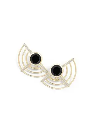 Natori Infinity Circle Button Stud Earrings