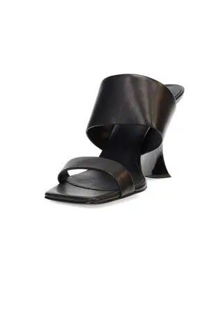 Natori Balli High Wedge Slide Sandals - Black
