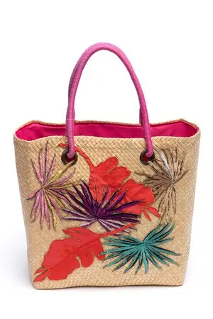 Natori El Nido Embroidered Tote Bag