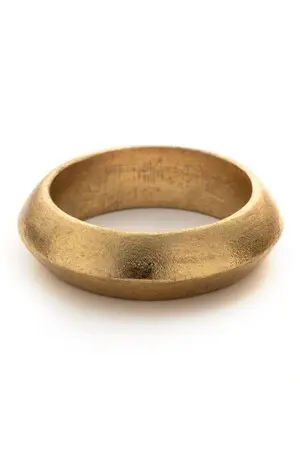 Natori Acacia Wood And Plated Bangle Set - Gold