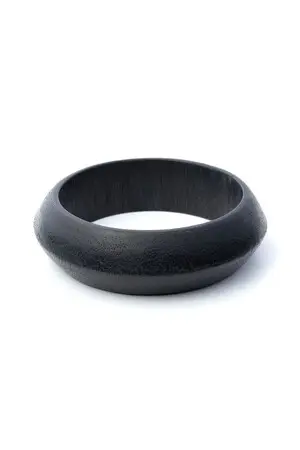Natori Acacia Wooden Bangle Set - Black