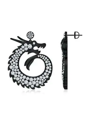 Natori Dragon Lab-grown Diamond Drop Earrings