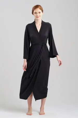 Natori Eden Rib Knit Dream Robe - Black