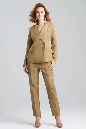 Natori Linen Blend Jacket - Neutral