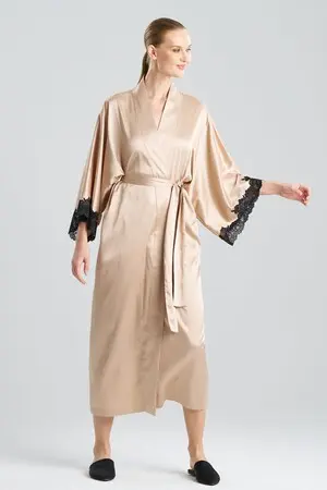 Natori Peony Glamour Robe - Natural