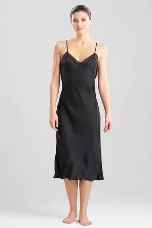 Natori Ashley Icon Lace Slip Dress - Black