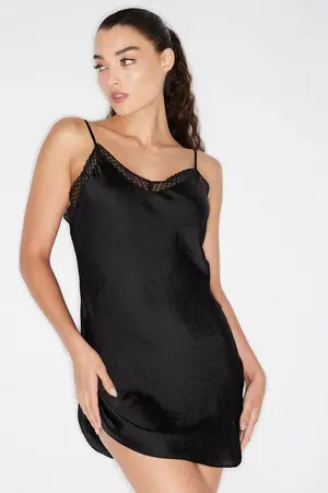 Natori Ashley Icon Lace Chemise - Black
