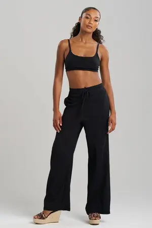 Natori Cotton Gauze Pants - Black