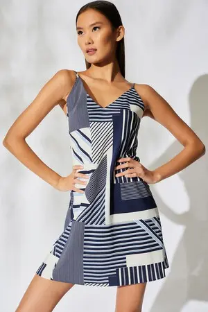 Natori Shima Chemise - Navy