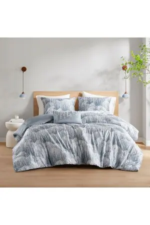 Natori Aurora 4 Piece Comforter Mini Set - Gray