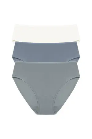 Natori Bliss Bare Cotton Hipster 3-Pack Blue