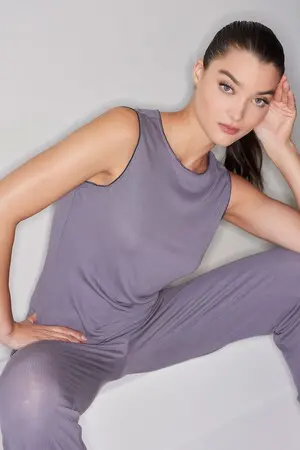 Natori Rib Essentials Tank Pj - Purple