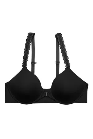 Natori Pure Luxe Convertible Front Close Contour Underwire Bra - Black